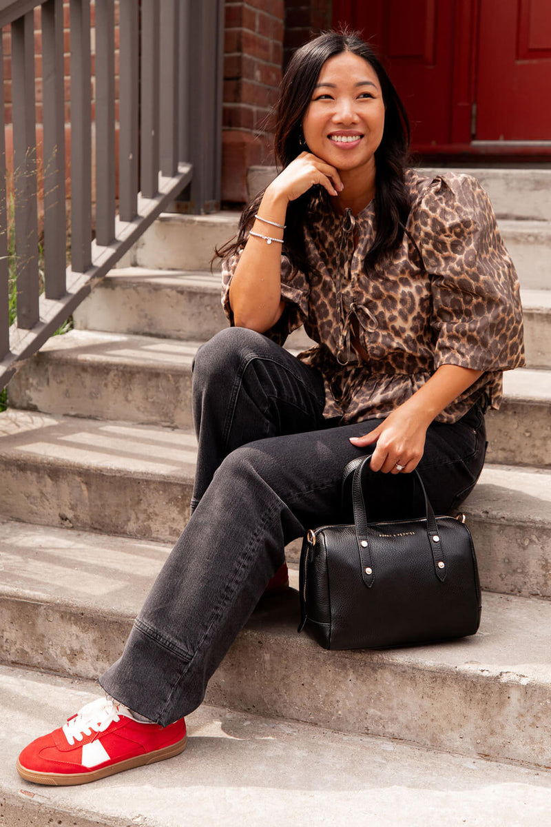 Shoulder bag black – Poppy & Peonies