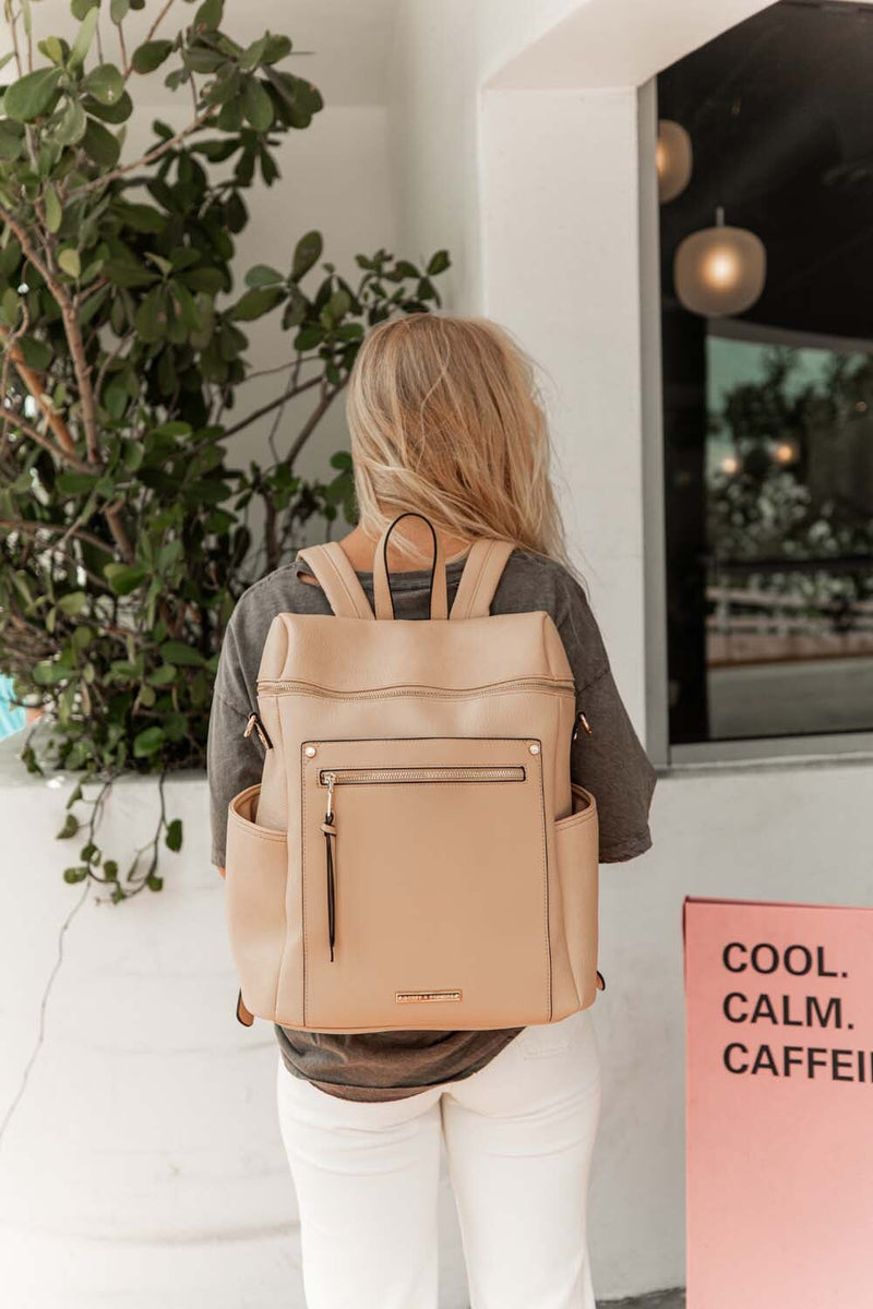 Commuter Backpack Sand | Poppy and Peonies – Poppy & Peonies